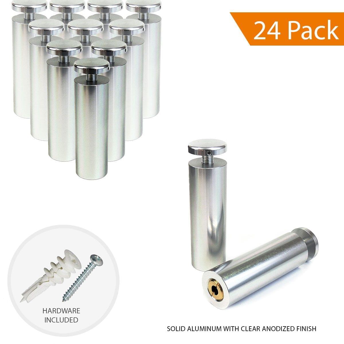 1" Dia. x 3" Sign Standoff (3-Part Standoff with M8 Stud-Cap)