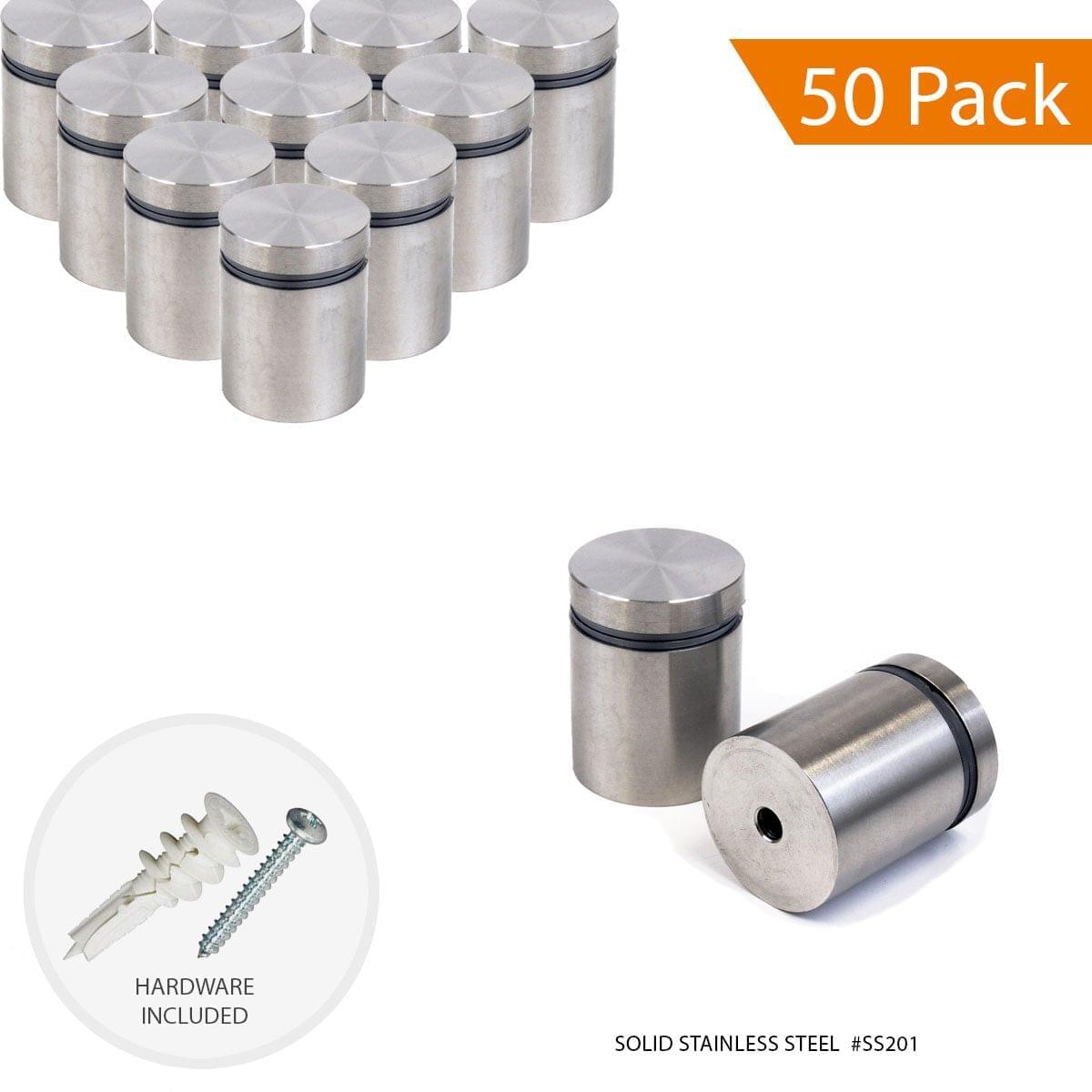 1" Dia. x 1" Sign Standoff / Stainless Steel Finish | Nova Display