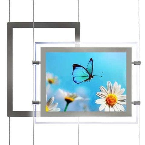 Cable Suspended Hook-on Rod Poster Displays | Nova Display Store