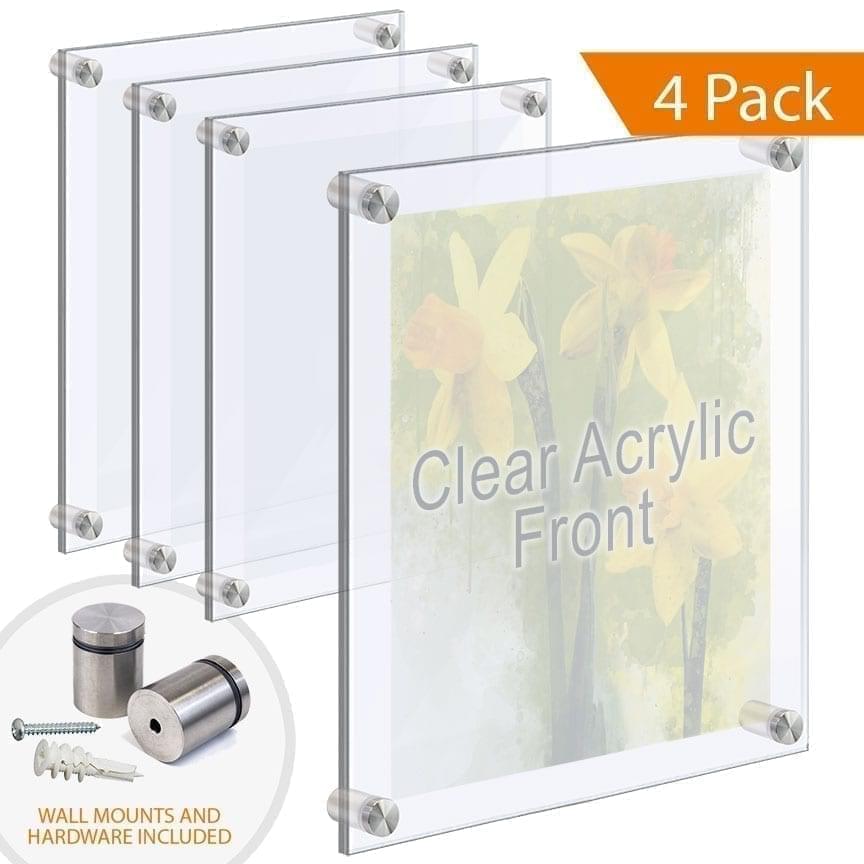 Acrylic Poster Frames with wall standoffs | Nova Display Systems Store