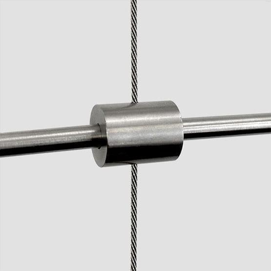 Double-Sided Cable Support for 6mm Diameter Horizontal Rod