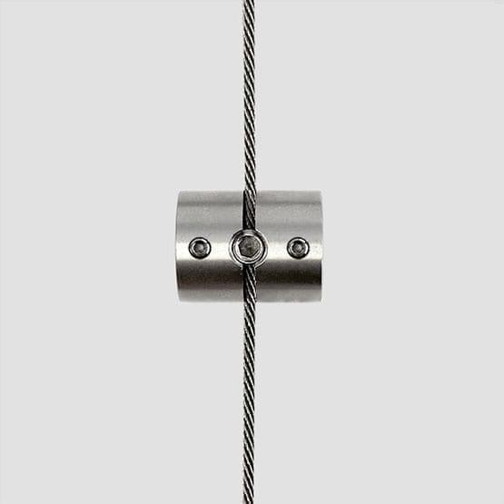 Double-Sided Cable Support for 6mm Diameter Horizontal Rod