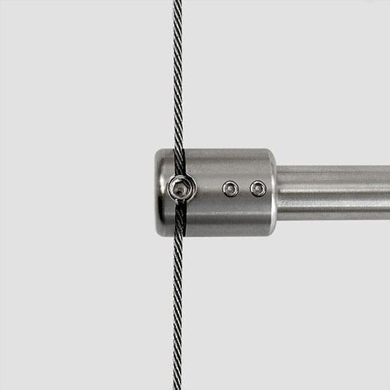 Single-Sided Cable Support for 10mm Diameter Horizontal Rod
