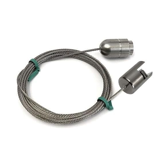 1.5mm Cable Suspension Set with Ceiling Fixing and Panel Clamp