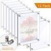 1/2 Thick Clear Acrylic Block Frame | Wall Mounted with Standoffs