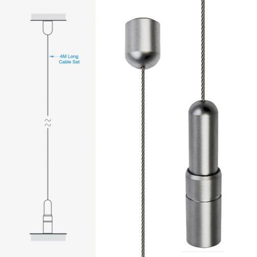 Heavy Duty Ceiling Support for Cable and Rod Display Systems