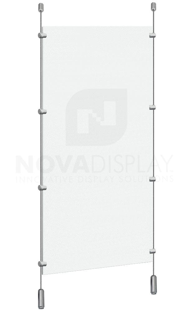 Cable Suspended Satinice Acrylic Partition | Architectural Screens