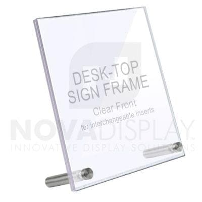 Clear Acrylic Desktop Sign Frame | Laser-Cut Clear Acrylic Blanks