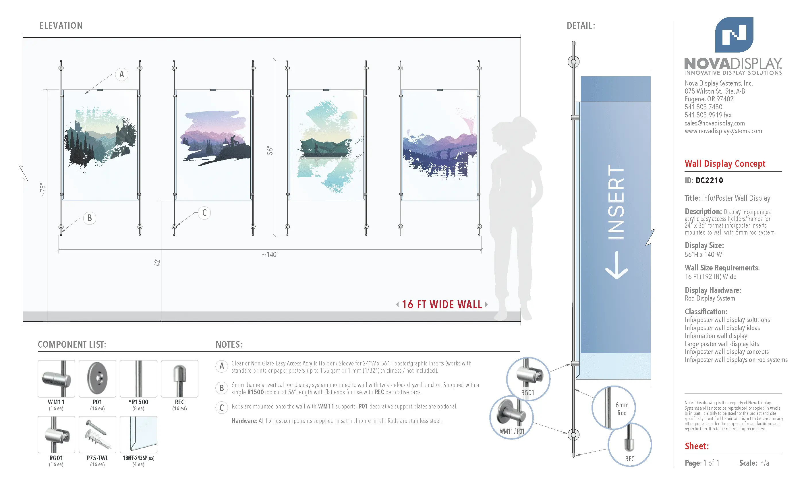 DC2210 Info/Poster Wall Display Concept | Wall Display Ideas