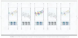 DC2302 Literature Wall Display – 16ft Wall | Display Concepts