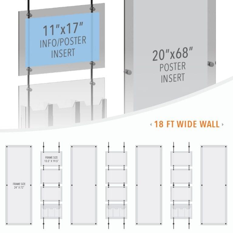 DC2504 Large Poster Wall Display – 18ft Wall | Display Concepts