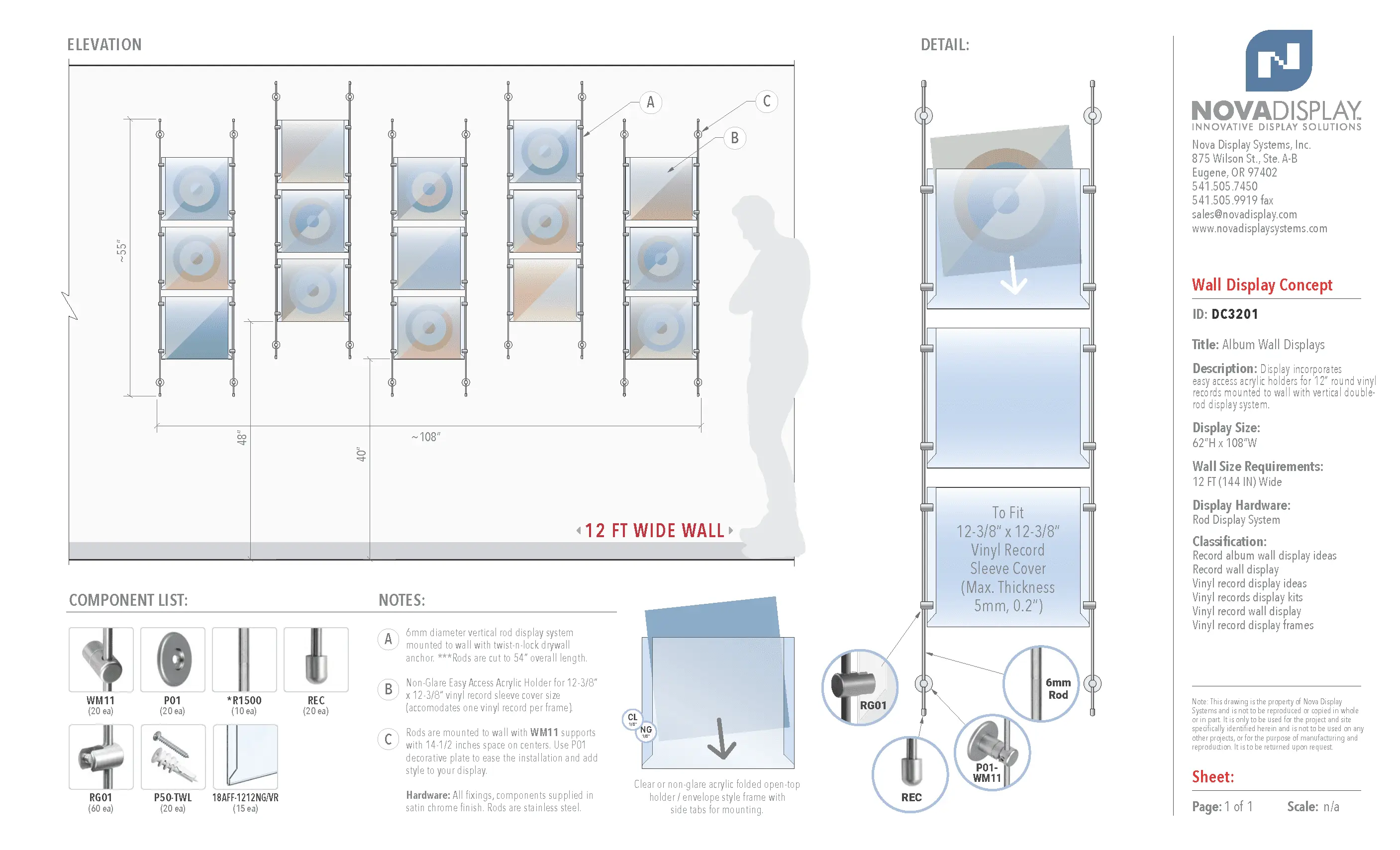 DC3201 Album Cover Wall Display Concept | Wall Display Ideas