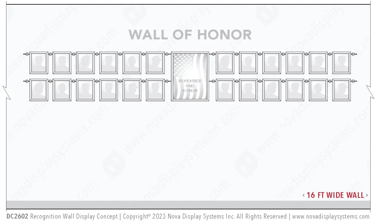 DC2602 Recognition Wall Display Concept Idea | Wall of Honor