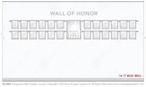 DC2602 Recognition Wall Display Concept Idea | Wall of Honor