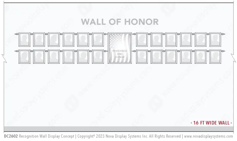 DC2602 Recognition Wall Display Concept Idea | Wall of Honor