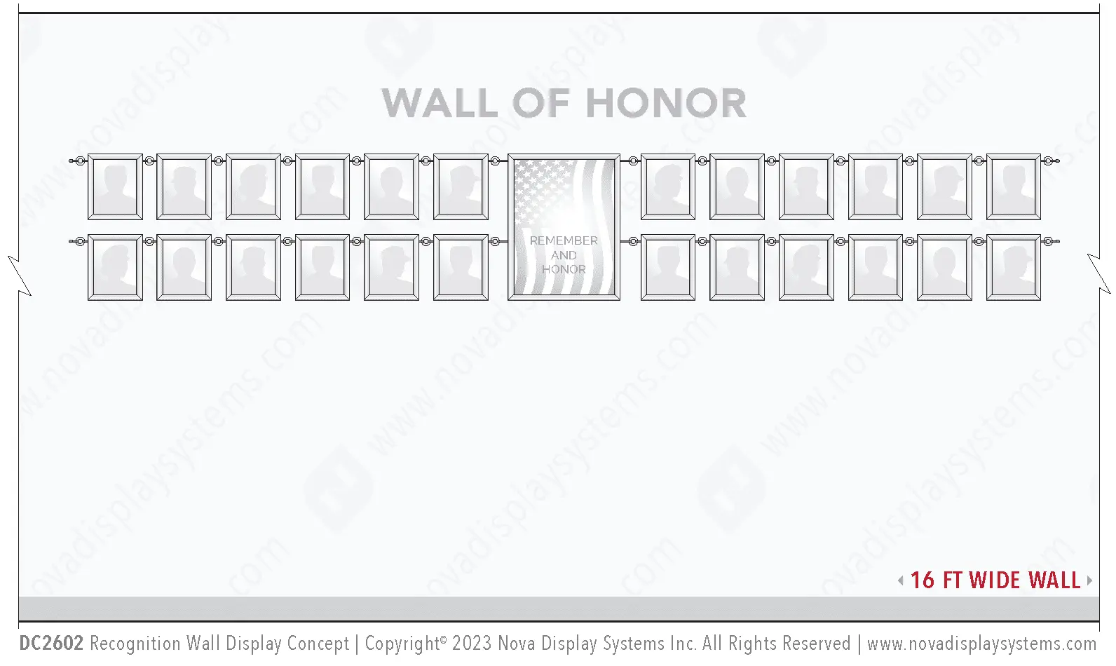 DC2602 Recognition Wall Display Concept Idea | Wall of Honor