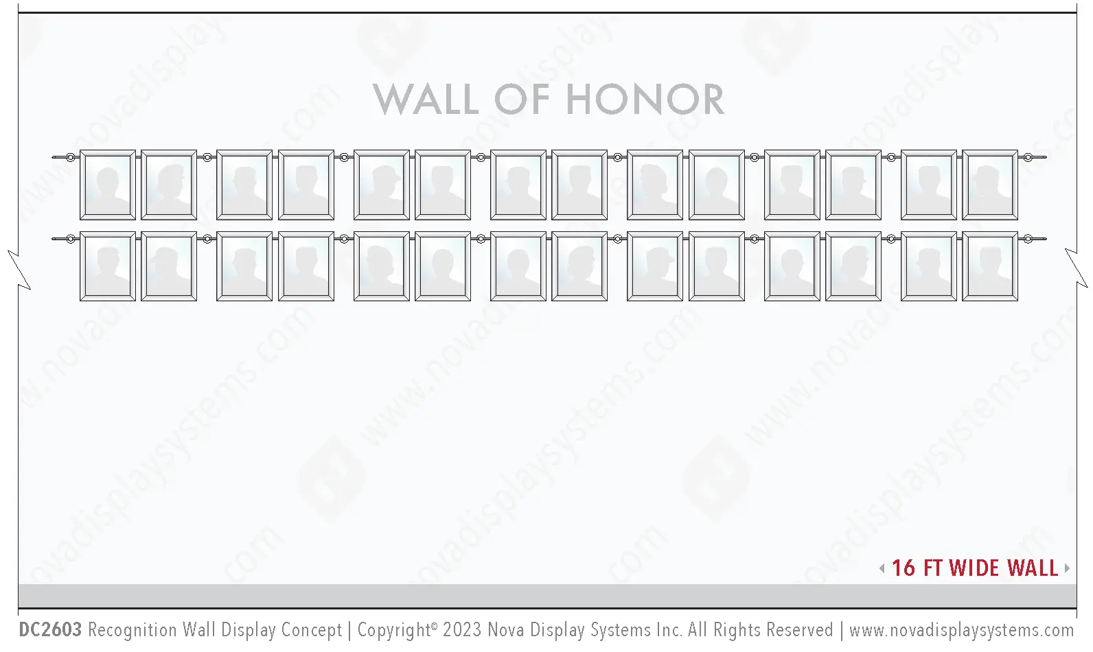 DC2603 Recognition Wall Display Concept | Wall of Honor Display
