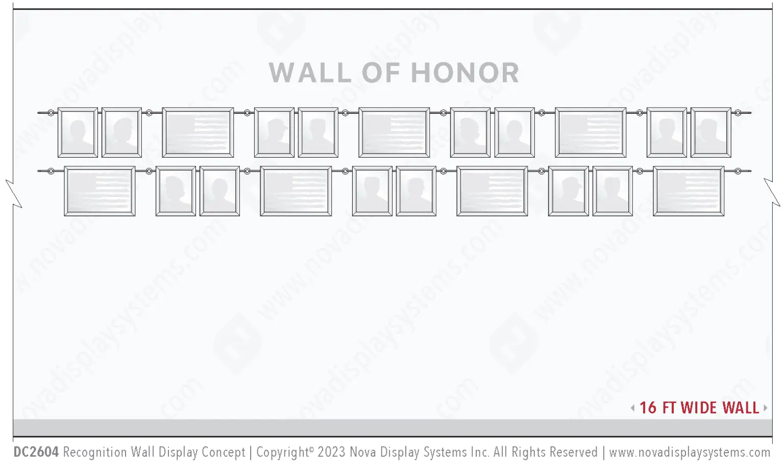 DC2604 Recognition Wall Display Concept Idea | Wall of Honor