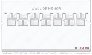 DC2604 Recognition Wall Display Concept Idea | Wall of Honor