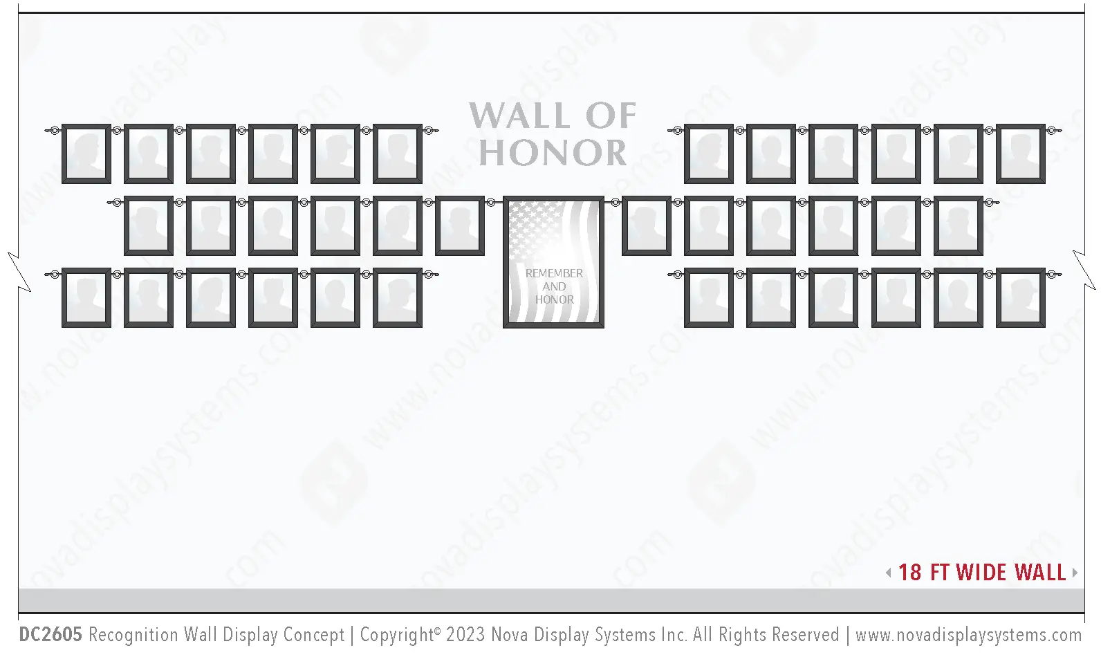 DC2605 Recognition Wall Display Concept Idea | Wall of Honor