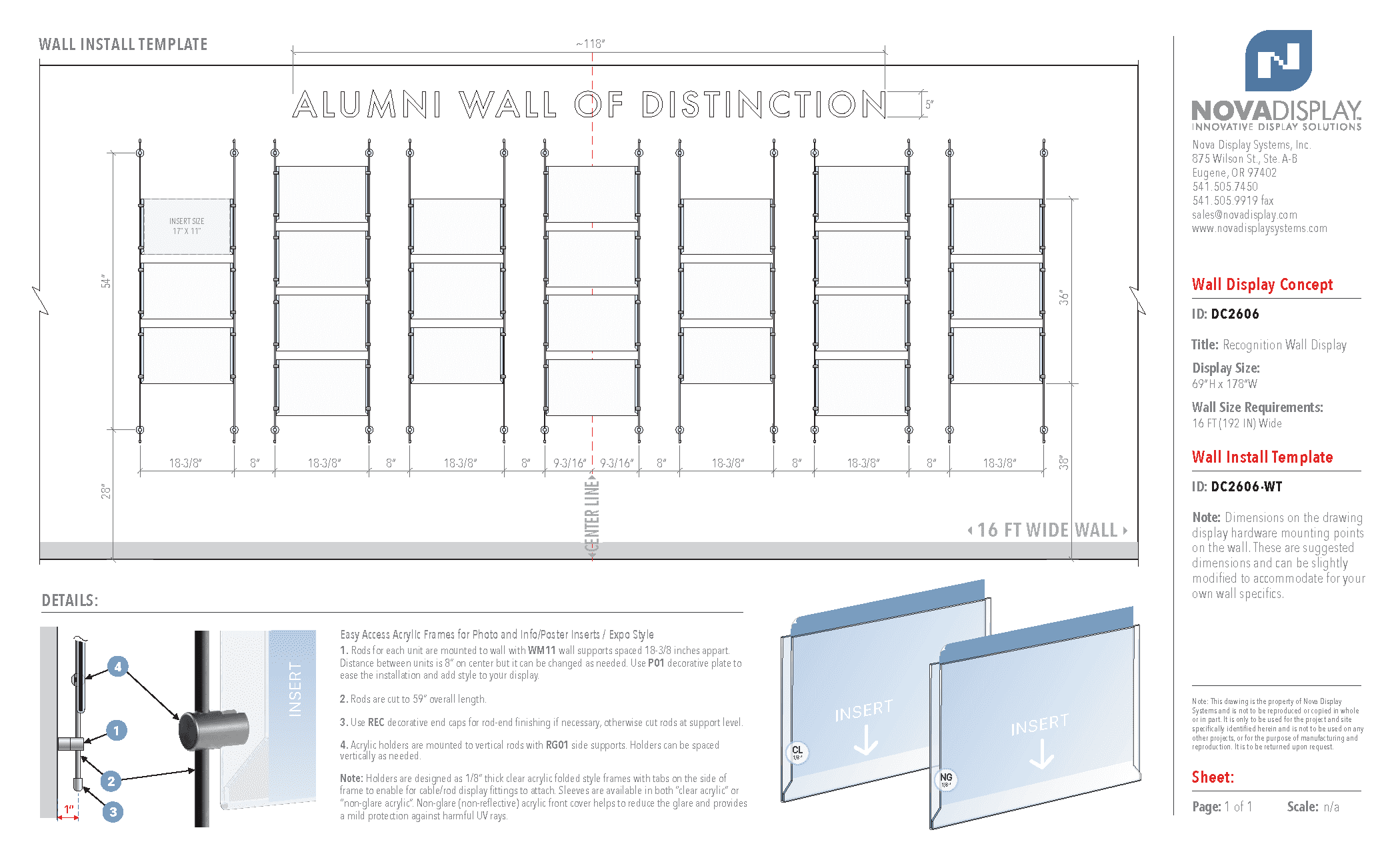 DC2606 Recognition Wall Display | Alumni Wall of Distinction