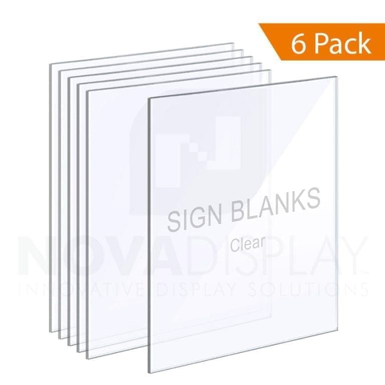 1/8" Clear Acrylic Sign Blanks without Holes | Saving Bundles