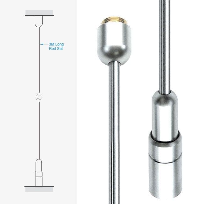 Ceiling-to-Floor Fixing Kit with 6mm Rods — 3M (9’ 10”) Length