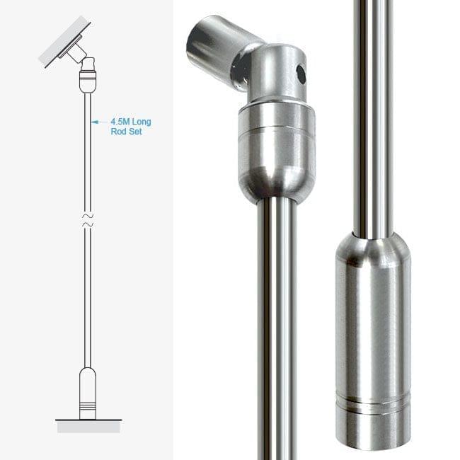 Threaded Rods & Fixings for 10mm Stainless Steel Rod Display System