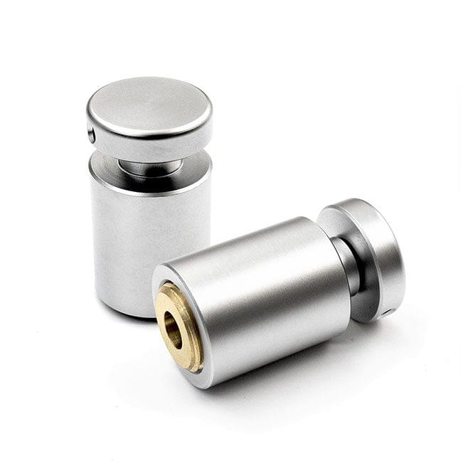 3/4" x 1" Sign Standoff in Satin Chrome Finish | 3-Part Sign Standoffs