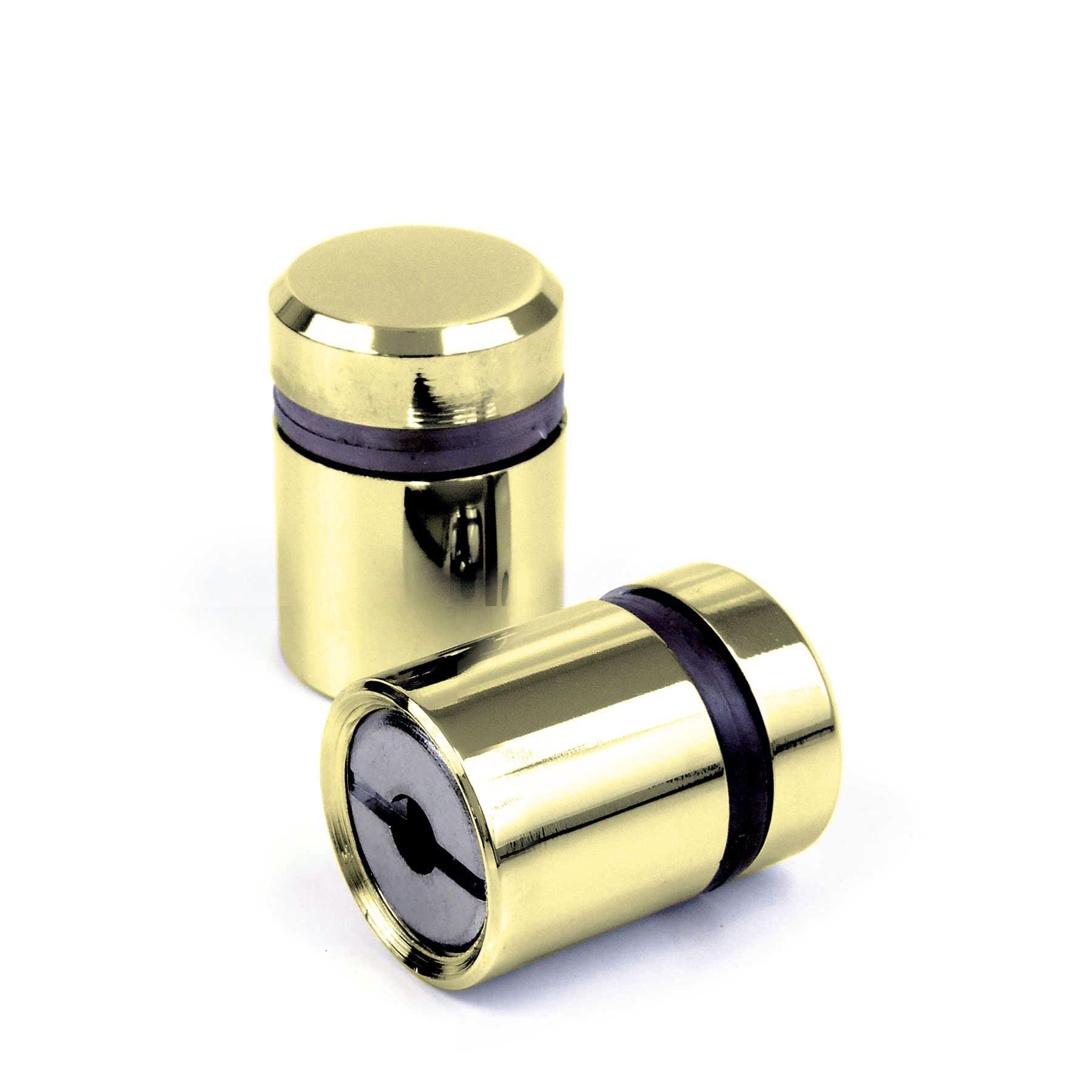 3/4" Dia. x 5/8" Brass Sign Standoff | 3-Part Standoff with M10 Stud-Cap