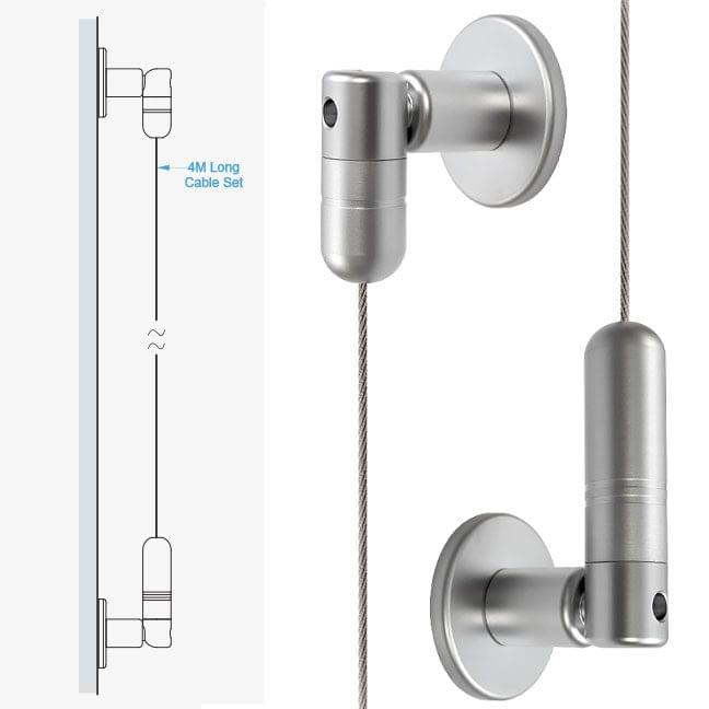 Double-Cable Assembly Suspension Kit w/Ceiling and Wall Fixings
