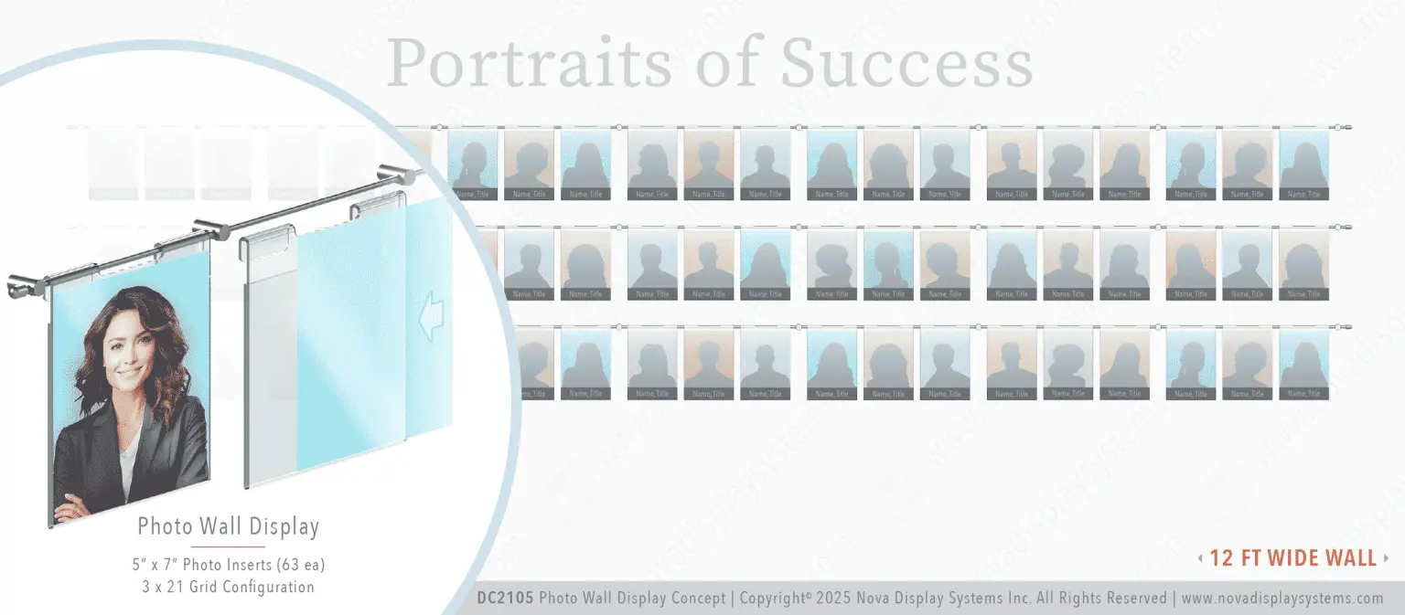 DC2105 Photo Wall Display Concept – 12ft Wall | Staff Recognition
