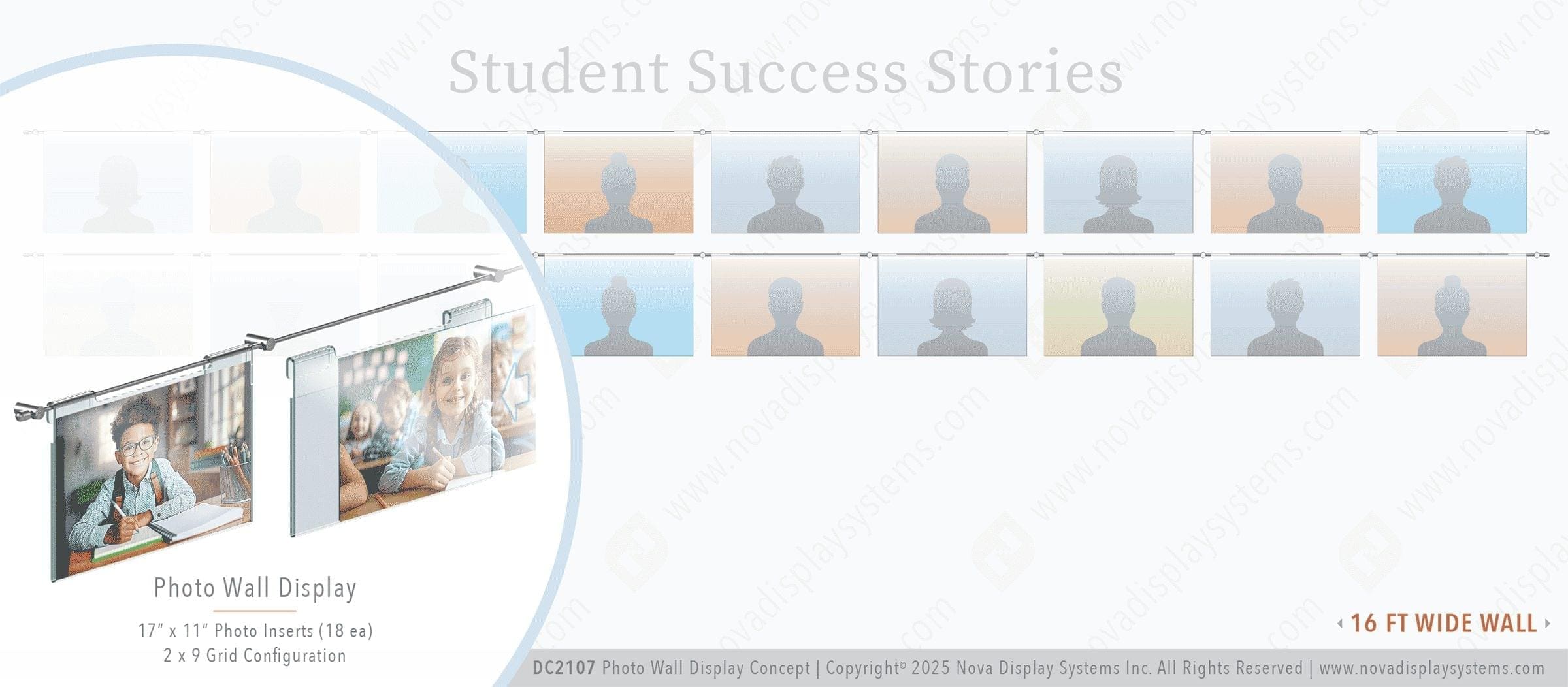 DC2107 Photo Wall Display Concept | Student Recognition Wall
