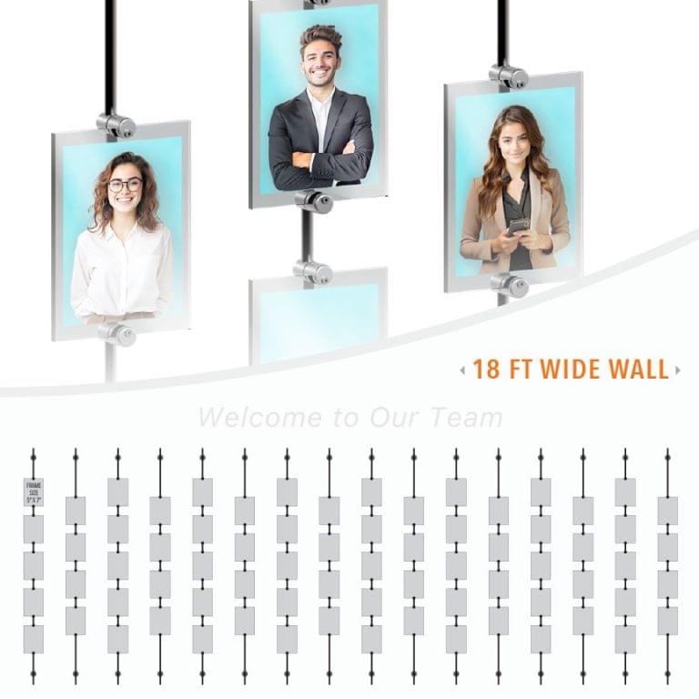DC2139 Photo Wall Display Concept – 18ft Wall | Employee Photos