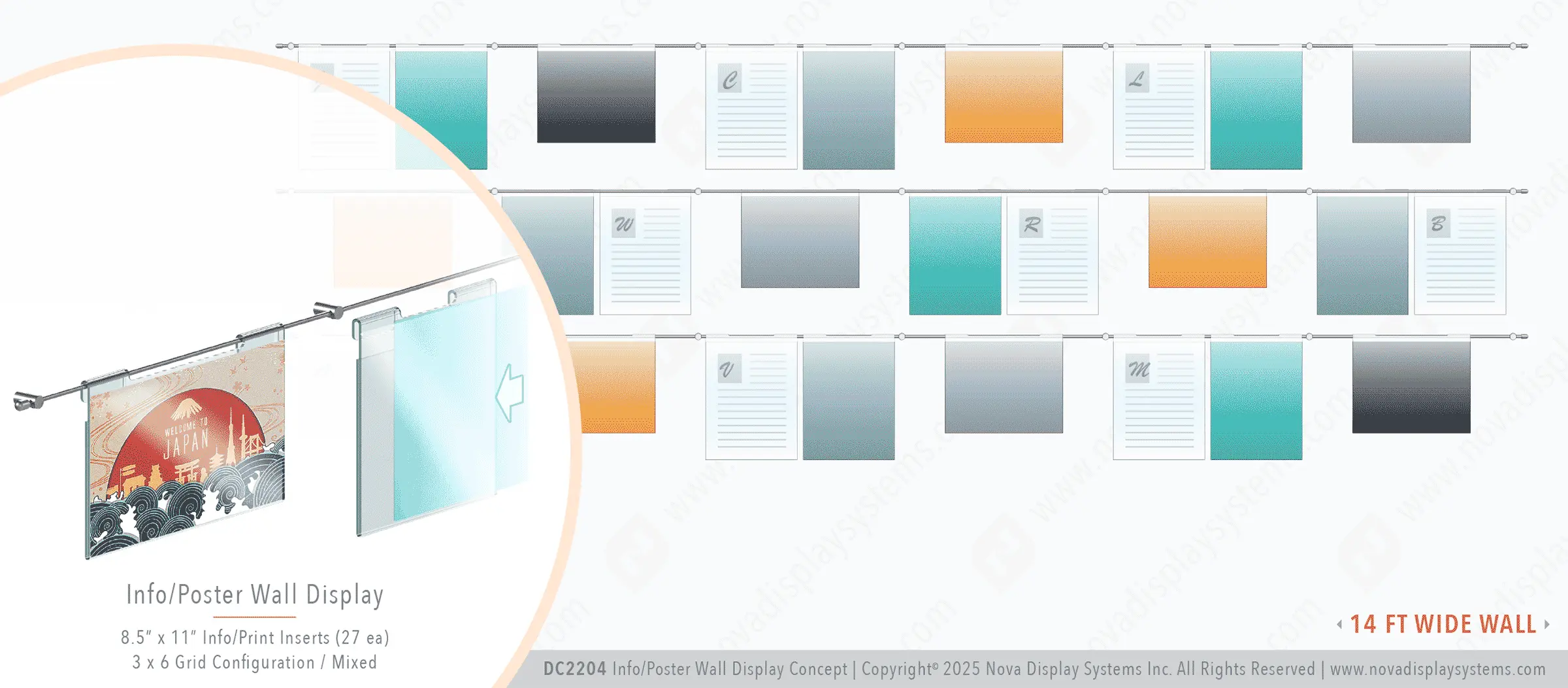 DC2204 Info/Poster Wall Display Concept | Wall Display Ideas