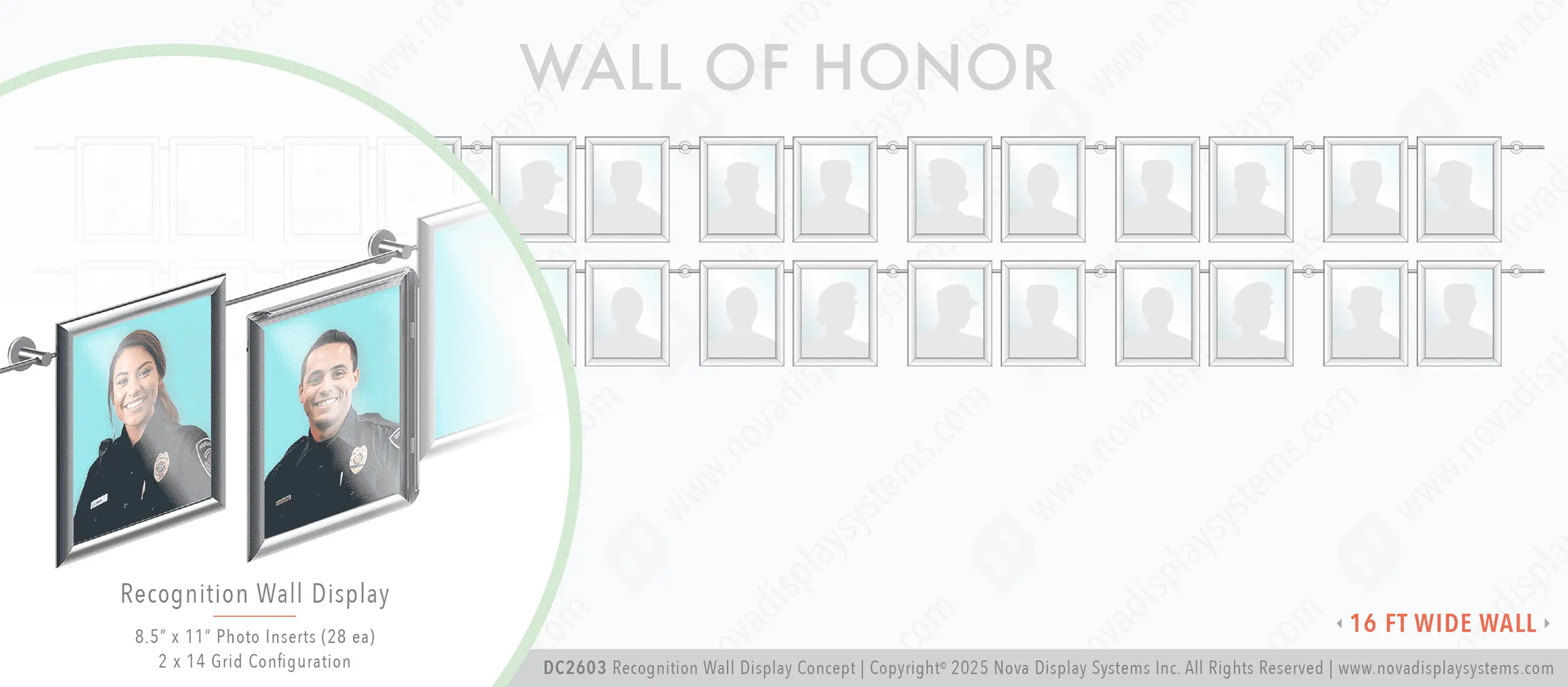 DC2603 Recognition Wall Display Concept Idea | Wall of Honor