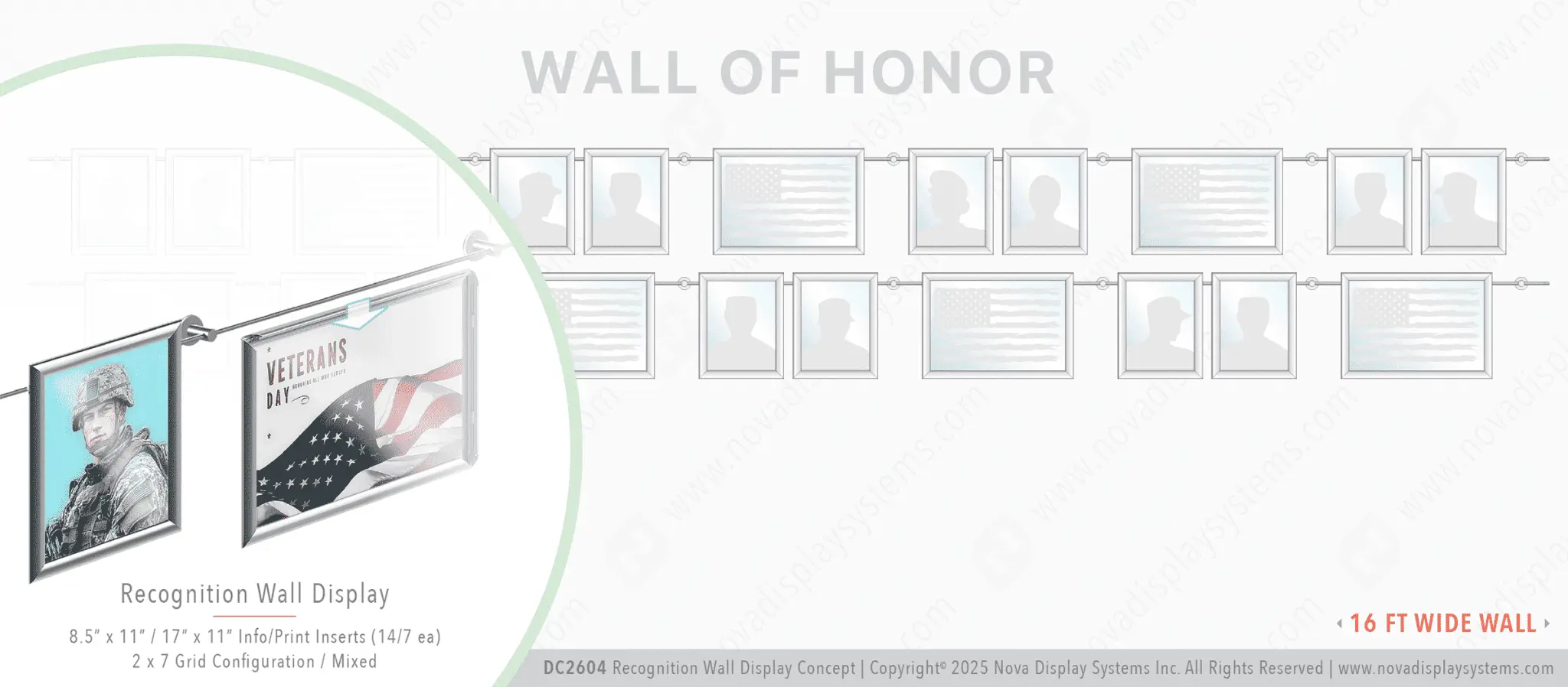 DC2604 Recognition Wall Display Concept Idea | Wall of Honor