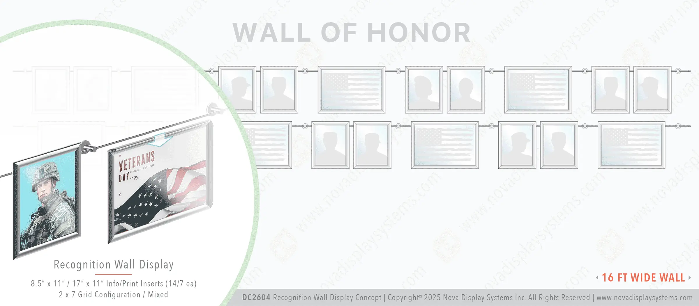 DC2604 Recognition Wall Display Concept Idea | Wall of Honor