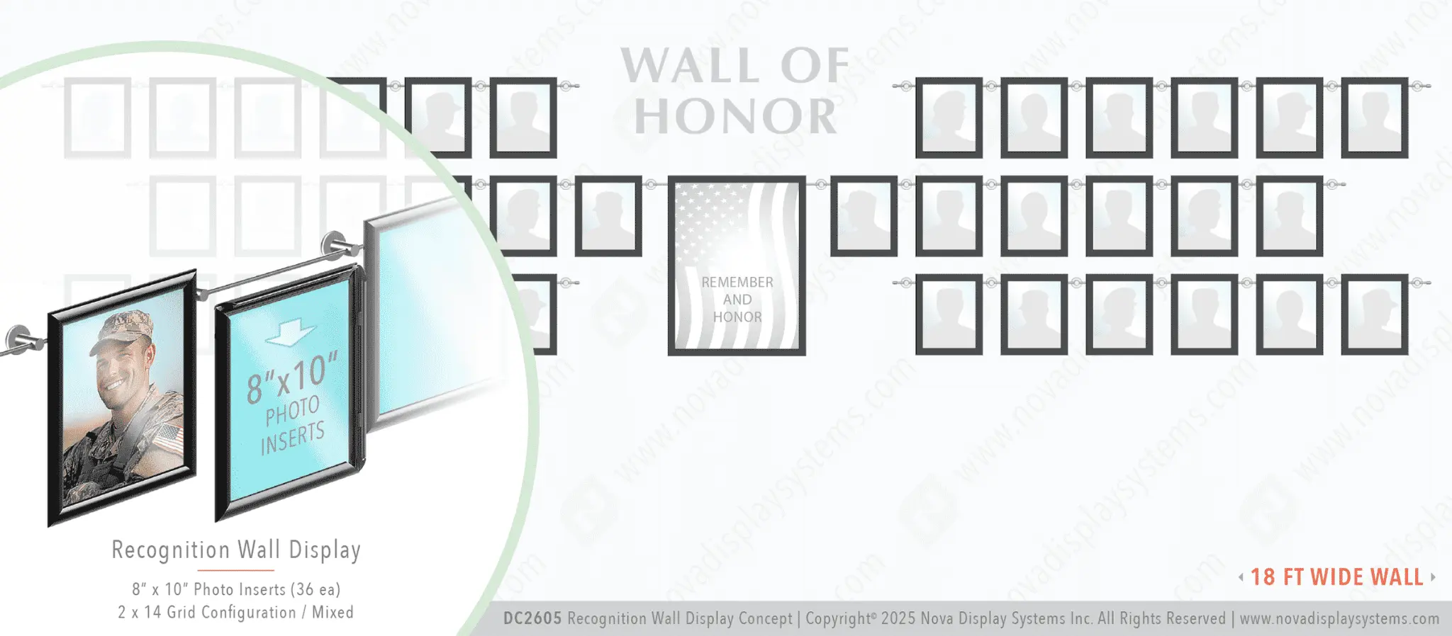 DC2605 Recognition Wall Display Concept Idea | Wall of Honor