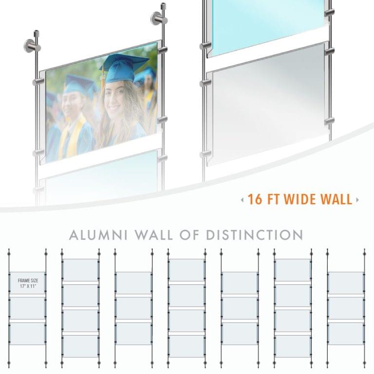 DC2606 Recognition Wall Display – 16ft Wall | Wall of Distinction