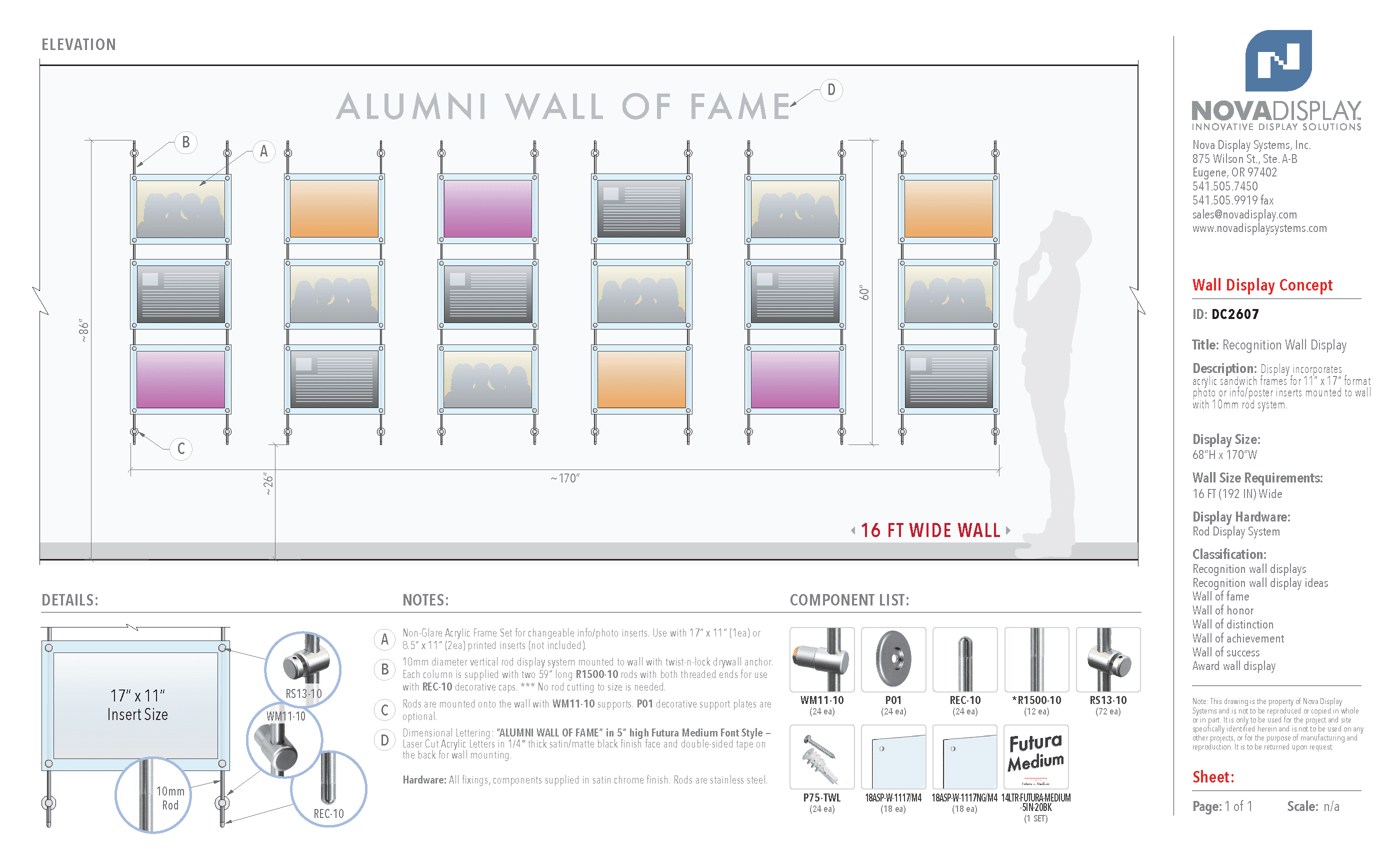DC2607 Recognition Wall Display Concept | Alumni Wall of Fame
