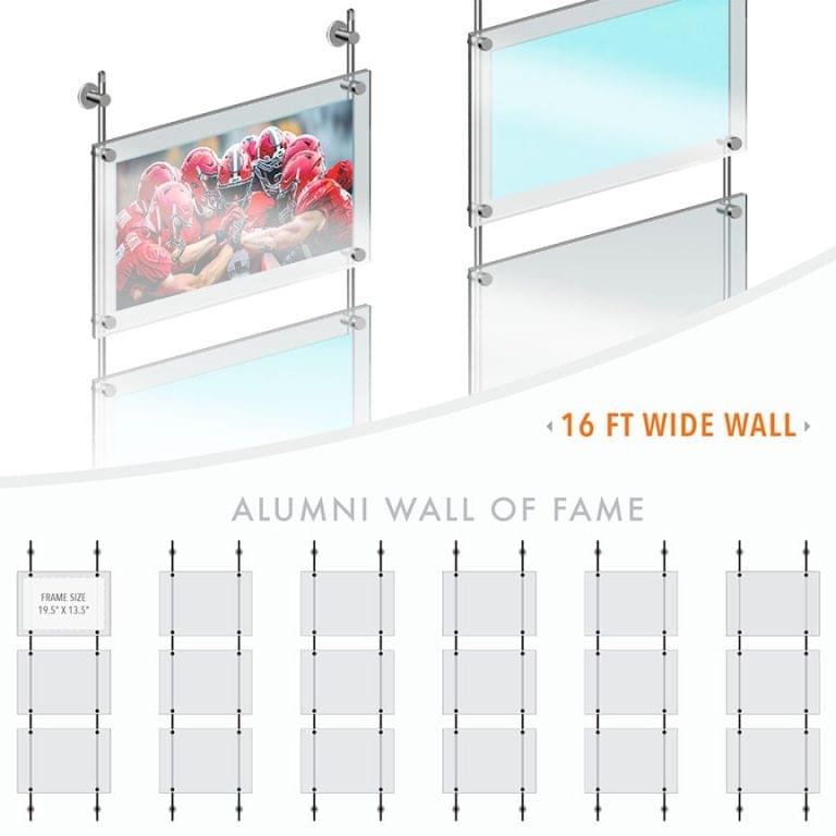 DC2607 Recognition Wall Display – 16ft Wall | Alumni Wall of Fame