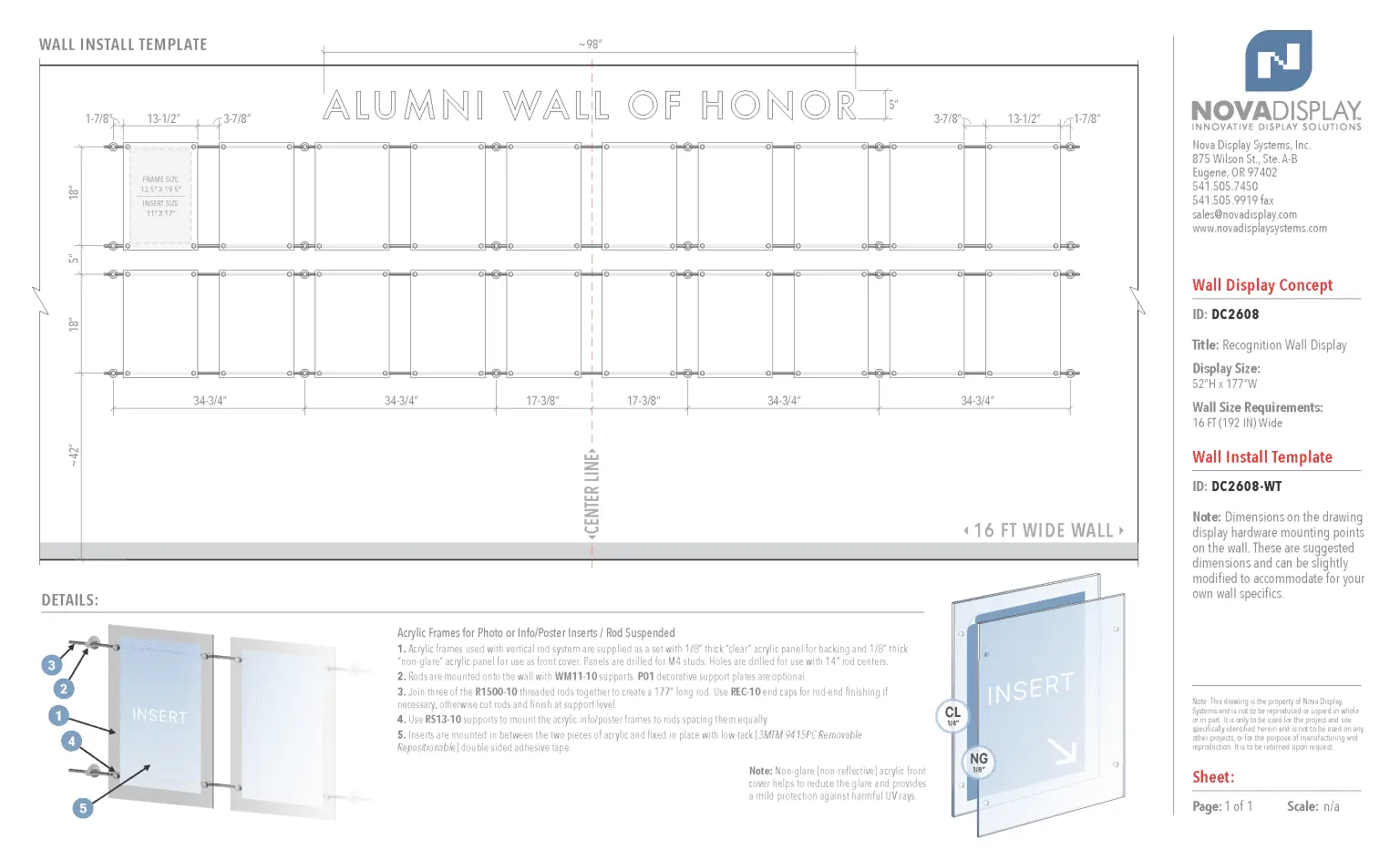 DC2608 Recognition Wall Display Concept | Alumni Wall of Honor