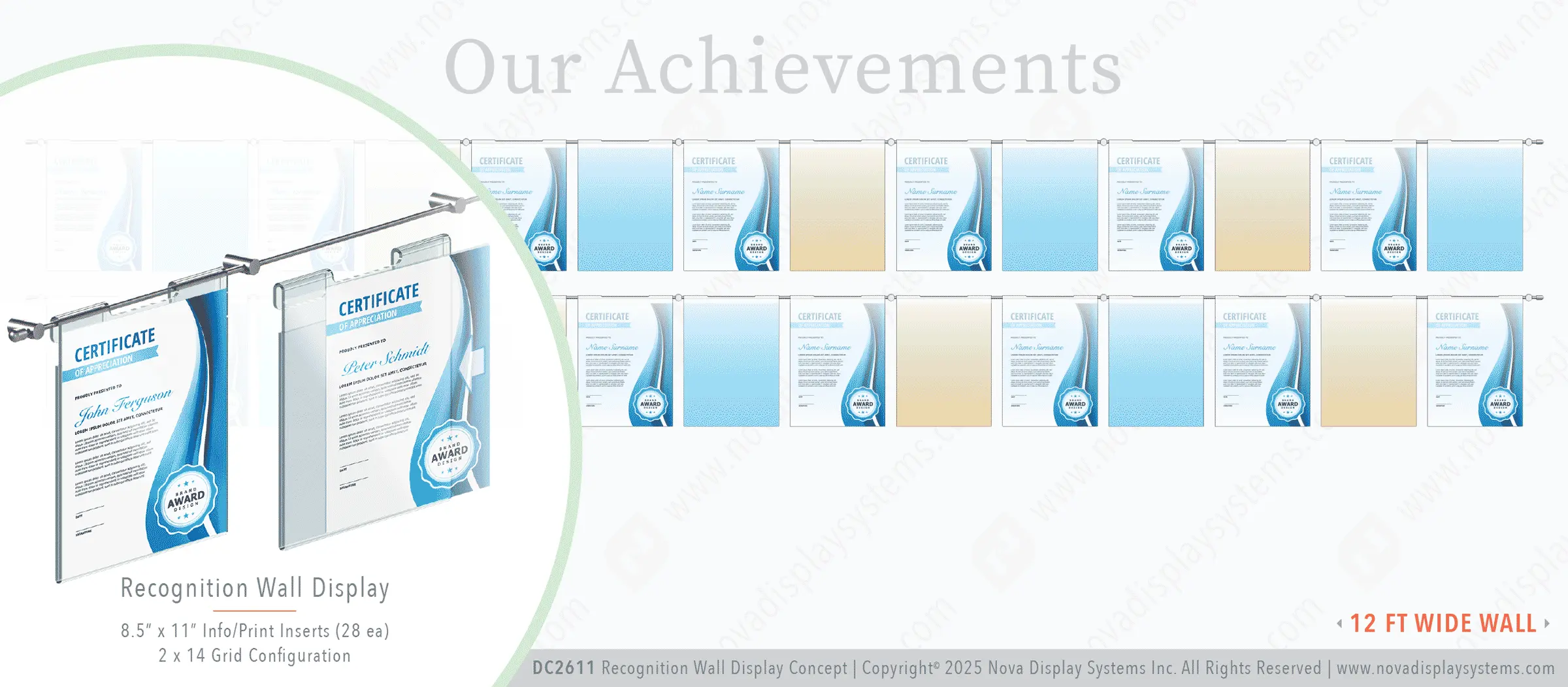 DC2611 Recognition Wall Display Concept | Certificate Display