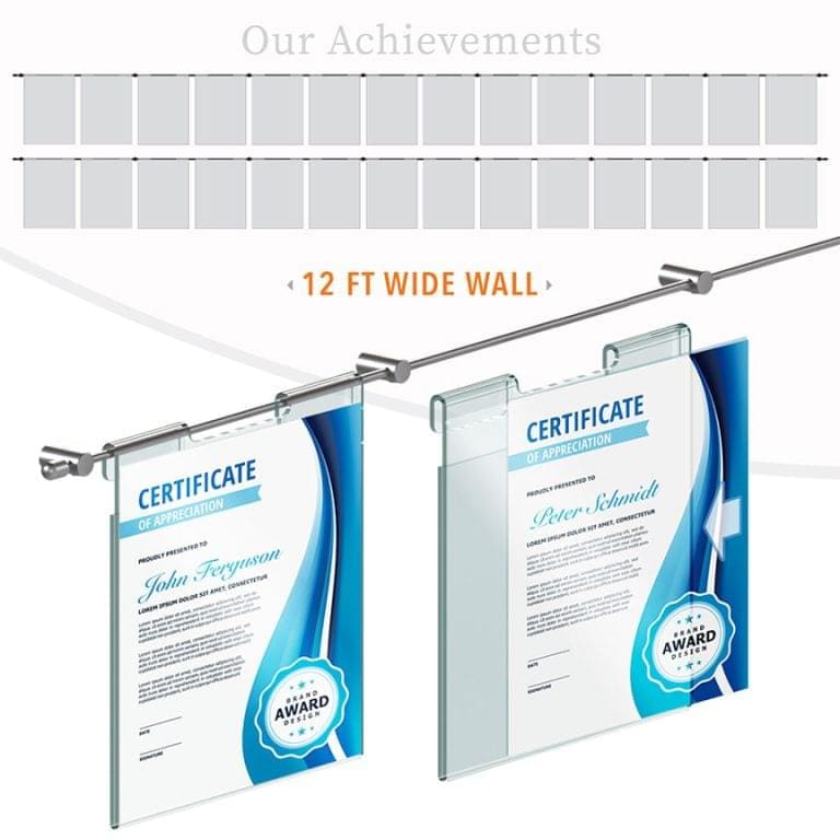 DC2611 Recognition Wall Display – 12ft Wall | Certificate Display