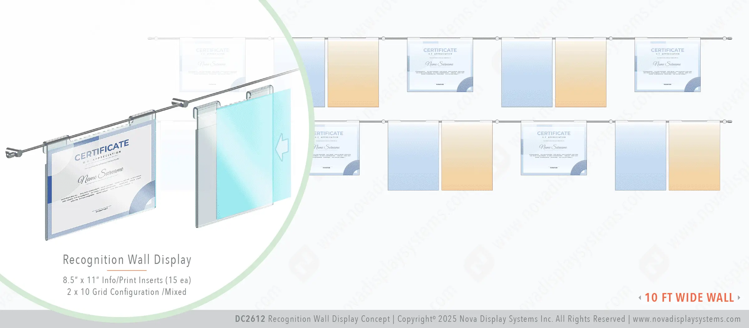 DC2612 Recognition Wall Display Concept | Certificate Display