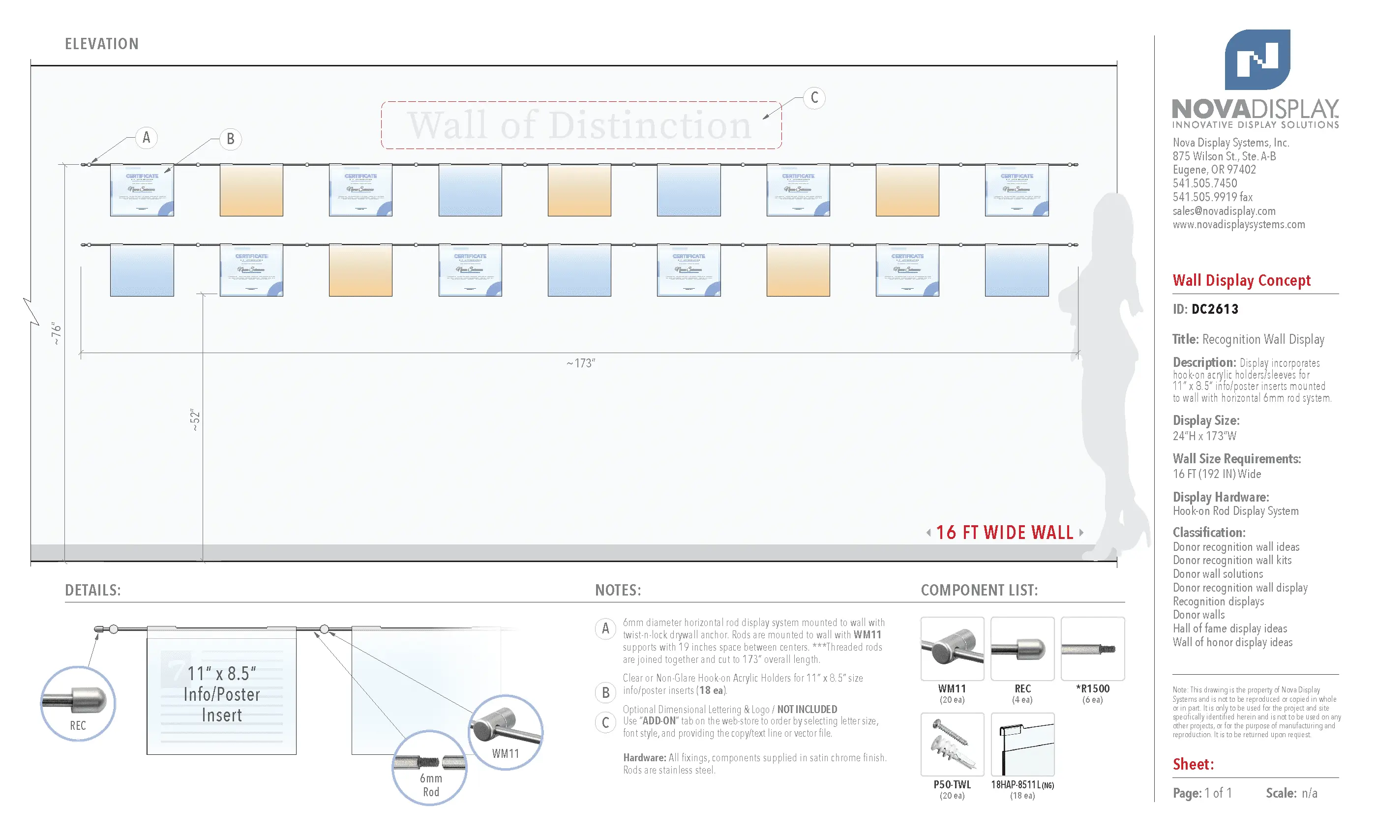 DC2613 Recognition Wall Display Concept | Wall of Distinction