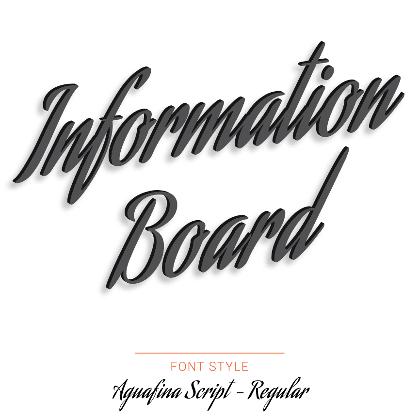 Script Font Styles – Flat Cut Acrylic Letters in Satin-Matte Black