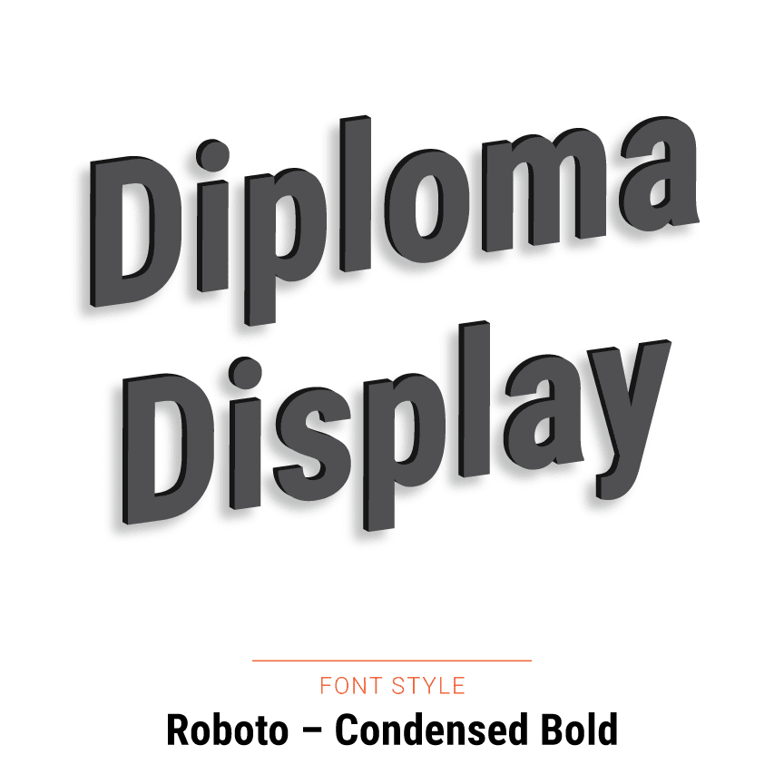 Mono Font Styles – Flat Cut Acrylic Letters in Satin-Matte Black